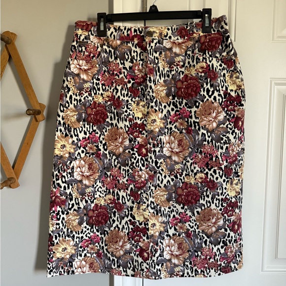 Koret | Skirts | Koret Multicolor Floral Animal Print Pencil Skirt ...